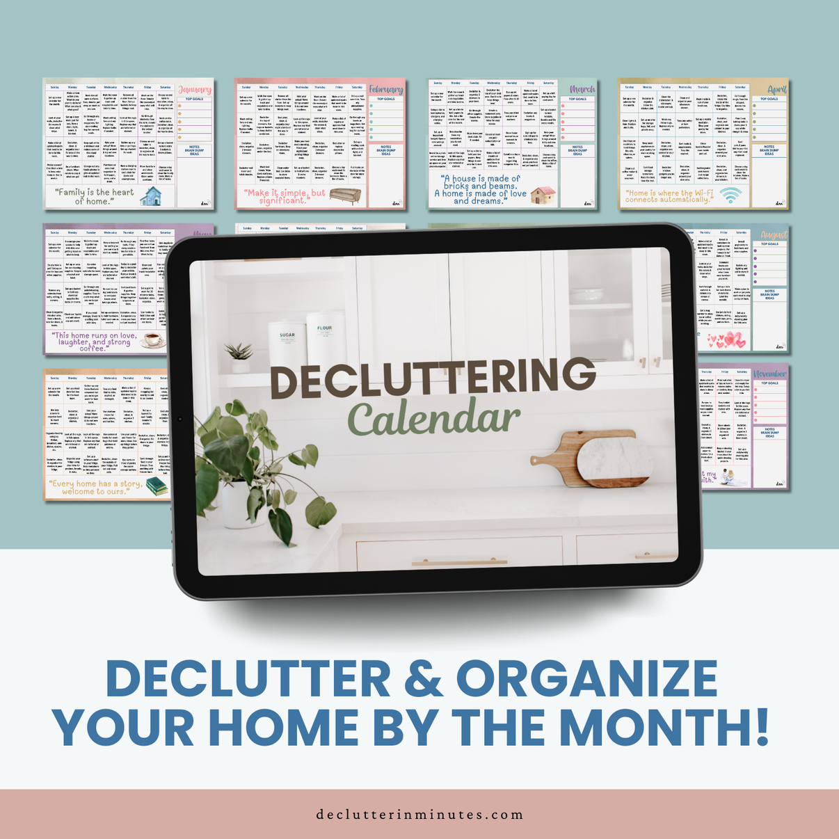 D/M Decluttering Calendar – Declutter in Minutes